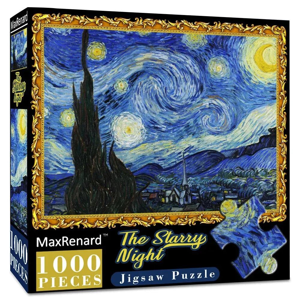 MaxRenard 1000 Pieces Jigsaw Puzzles Famous Paintings Van Gogh The Sta