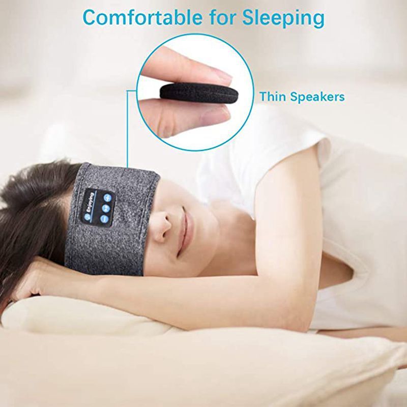 Wireless Bluetooth Sleeping Headphones Headband Thin Soft Elastic ...