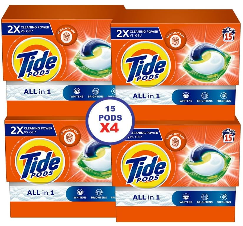 Tide Detergent Capsule Original 4 x 15 Pods
