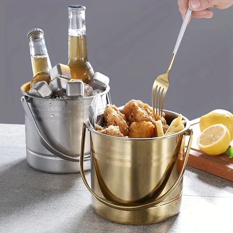 Stainless Steel Wine Beer Cooler Bucket For KTV Bar Kitchen Party Barw