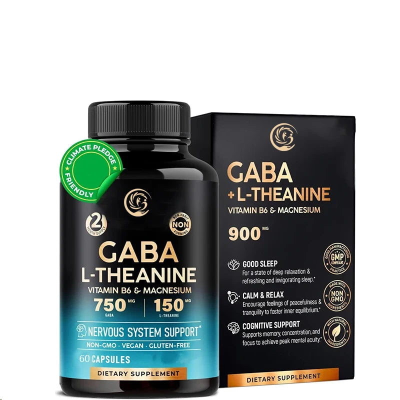 GABA L-theanine - stress relieving supplement - magnesium | vitamin B6