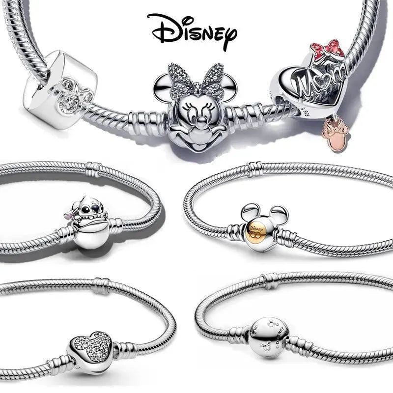 Disney moments sparkling mickey mouse & snake chain bracelet store