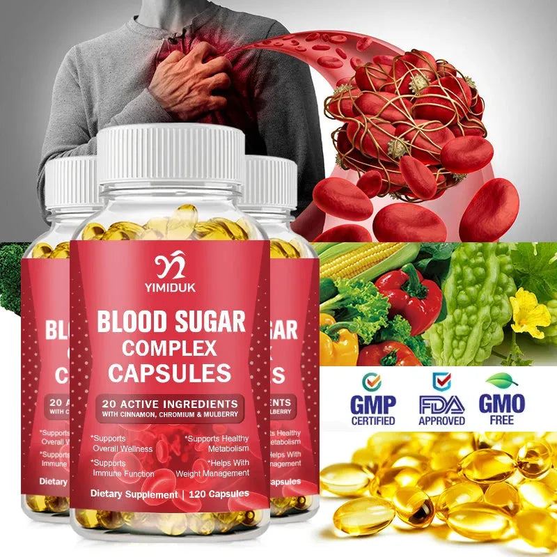 Blood Sugar Complex Capsule Supplement Powerful Antioxidant Protection